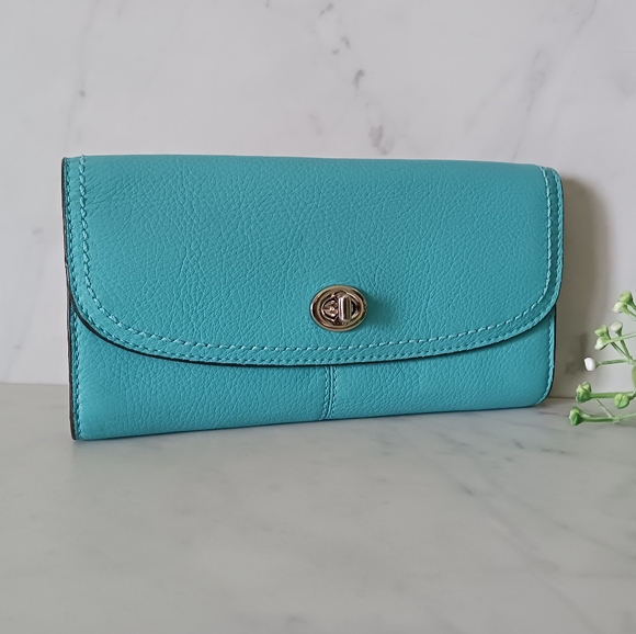 Coach | Bags | Nwt Coach Park Leather Turnlock Slim Envelope Wallet ...